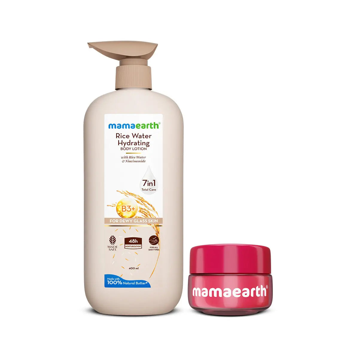 Buy Rice Water Body Lotion & Beetroot Lip Balm Online